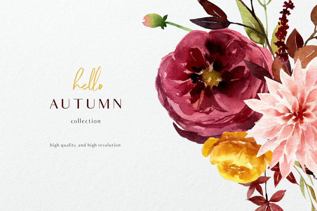 Hello Autumn - Watercolor Clipart Collection – MasterBundles