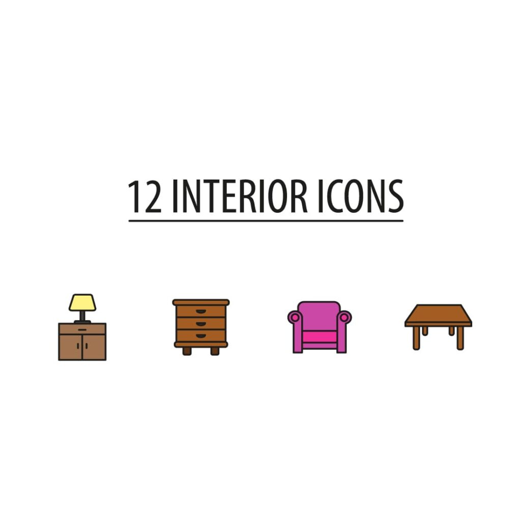 12 Interior Icons – MasterBundles