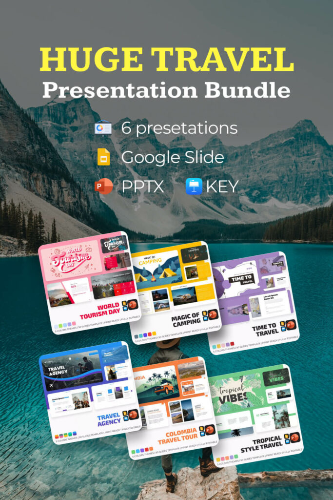Huge Travel Presentation Bundle: 300 Slides PPTX, KEY, Google Slides ...