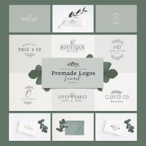 Premade Logo Bundle Laurel Feminine – MasterBundles