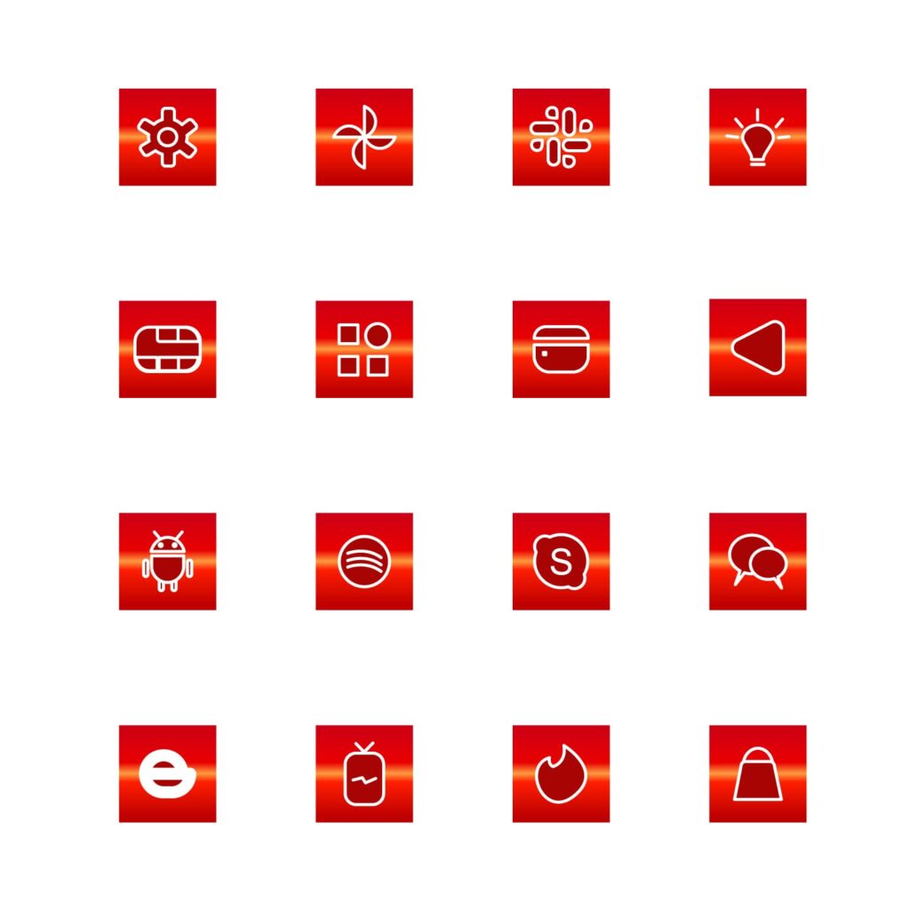 16 Red App Icons – MasterBundles