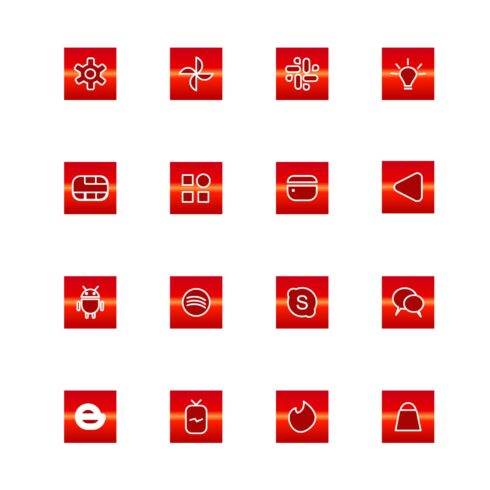 16 Red App Icons – MasterBundles