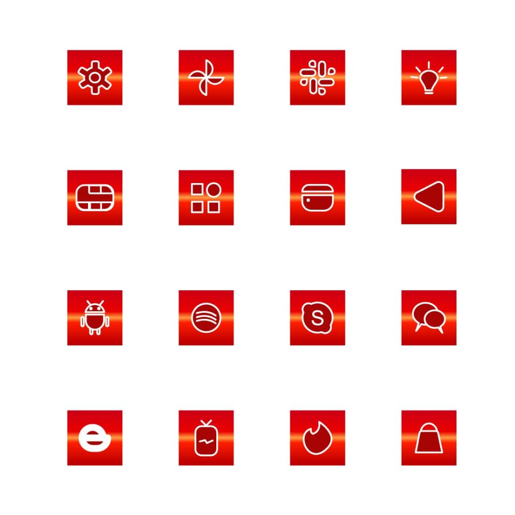 16 Red App Icons – MasterBundles