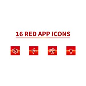 16 Red App Icons – MasterBundles