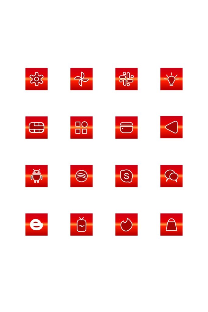 16 Red App Icons – MasterBundles