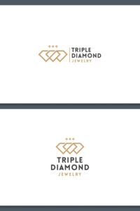 Triple Diamond Jewelry Logo Design Template – MasterBundles