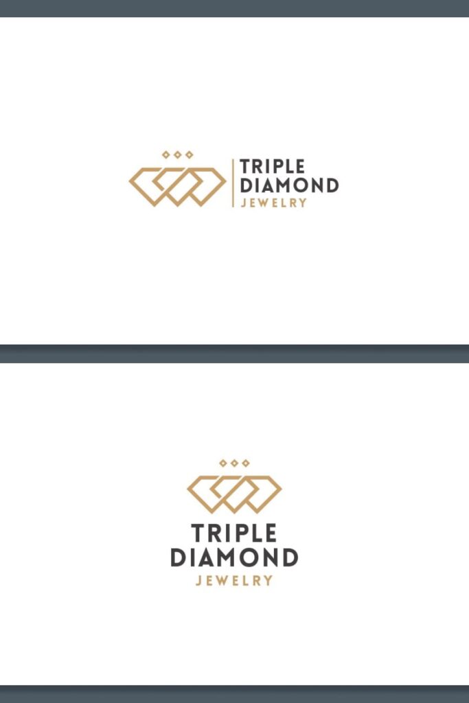 Triple Diamond Jewelry Logo Design Template – MasterBundles