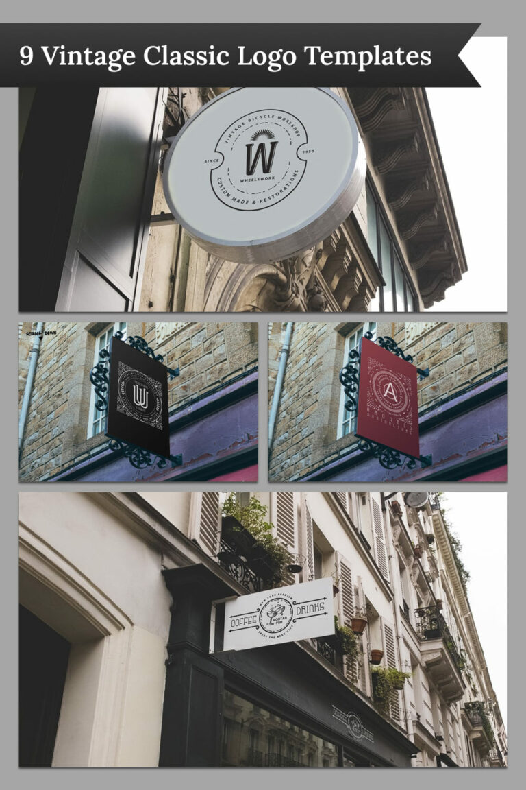 9 Vintage Classic Logo Templates – MasterBundles