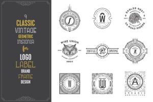 9 Vintage Classic Logo Templates – MasterBundles
