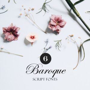 6 Baroque Script Fonts | Master Bundles