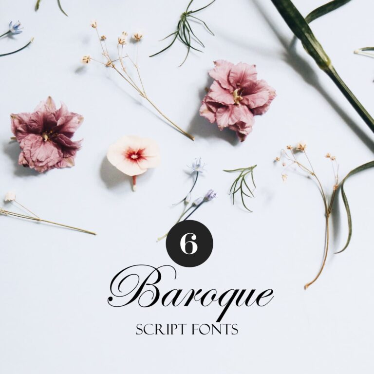 6 Baroque Script Fonts – MasterBundles