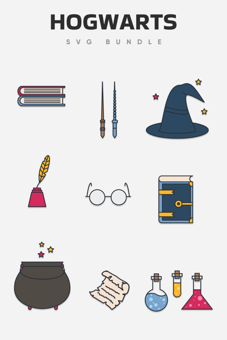 Hogwarts SVG: 9 Files – MasterBundles