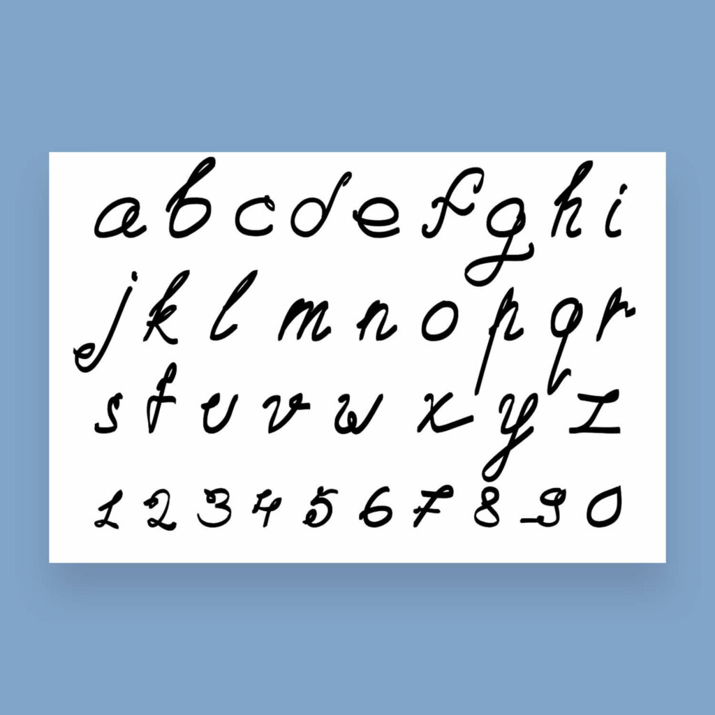 Calligraphic vector font. Handdrawn. – MasterBundles
