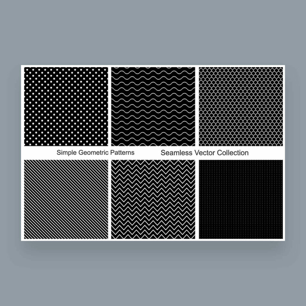 Collection of Seamless Patterns B&W – MasterBundles