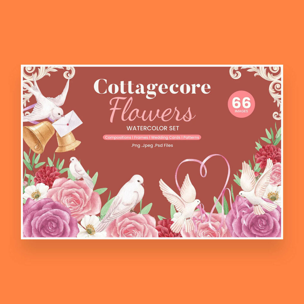 Cottagecore Flower Illustrations – MasterBundles