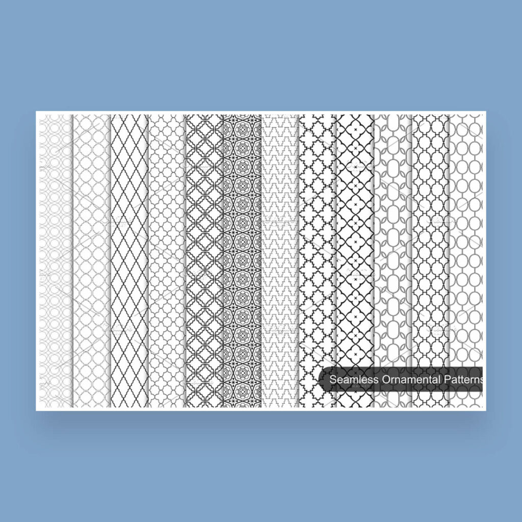 Seamless B&W Ornamental Patterns – MasterBundles