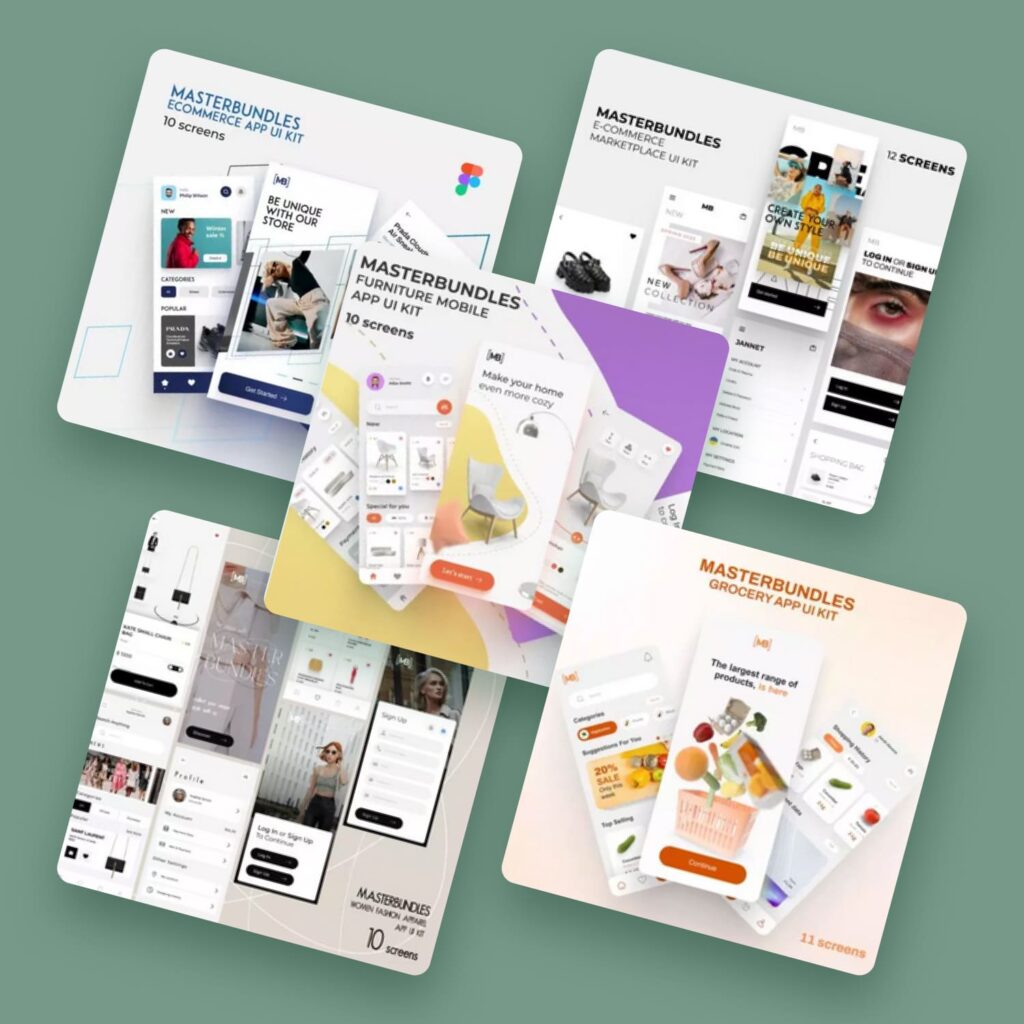 eCommerce App UI Kit Bundle: 7 Types – MasterBundles