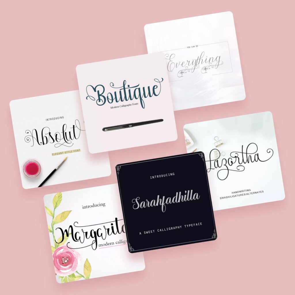6 Baroque Script Fonts – MasterBundles