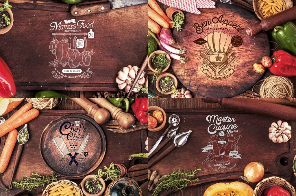 6 Vintage Cooking Badges – MasterBundles