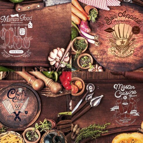 6 Vintage Cooking Badges | Master Bundles