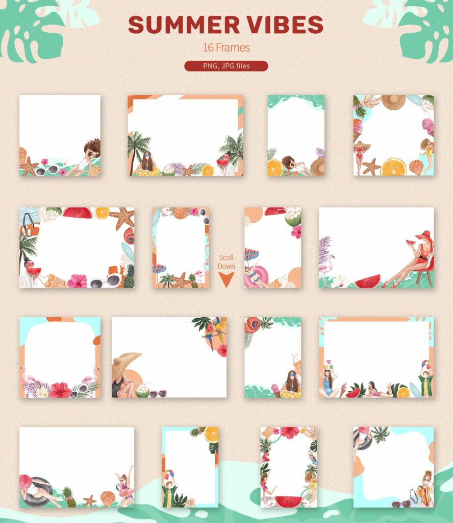 Summer Vibes, Beach and Sea Set – MasterBundles