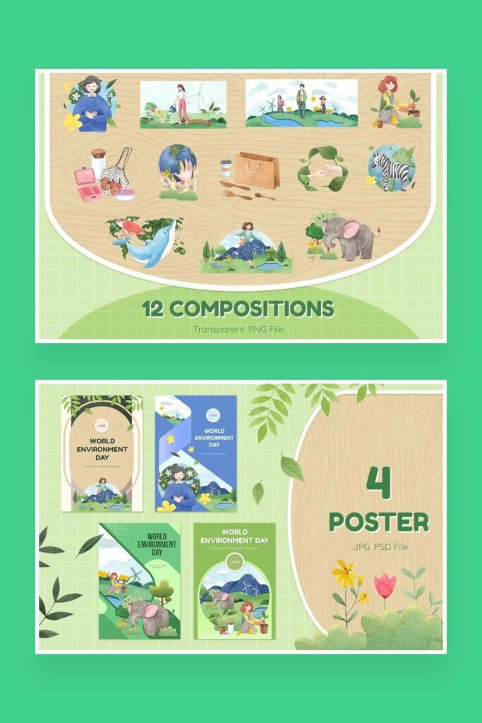 World Environment Day Watercolor – MasterBundles