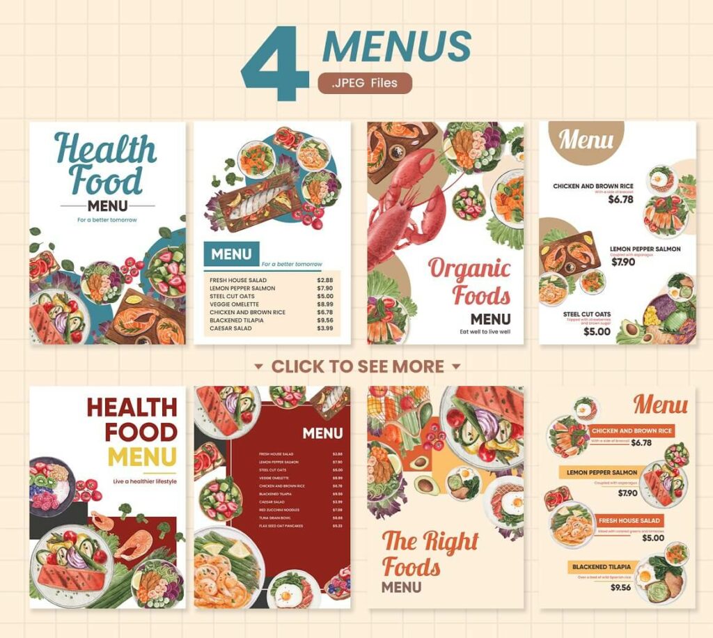 Healthy Food Watercolor – MasterBundles