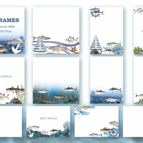 Seafish Watercolor | Master Bundles