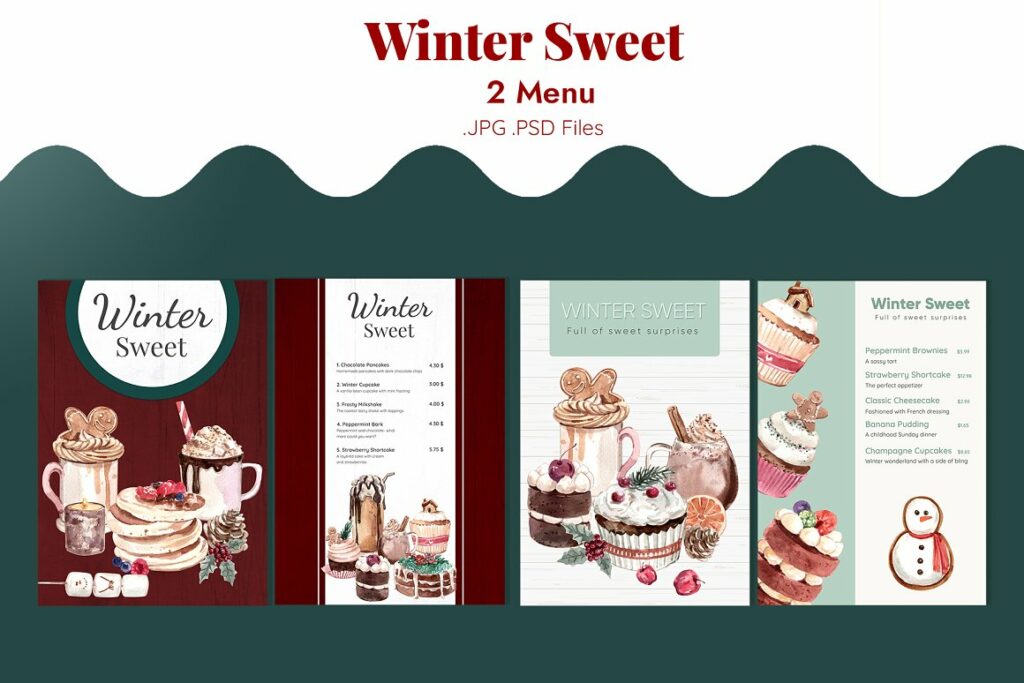 Winter Sweet Watercolor – MasterBundles