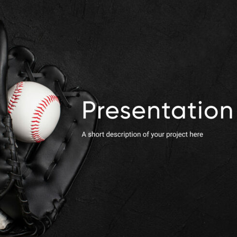 Free Dark Style Baseball Powerpoint Template | Master Bundles