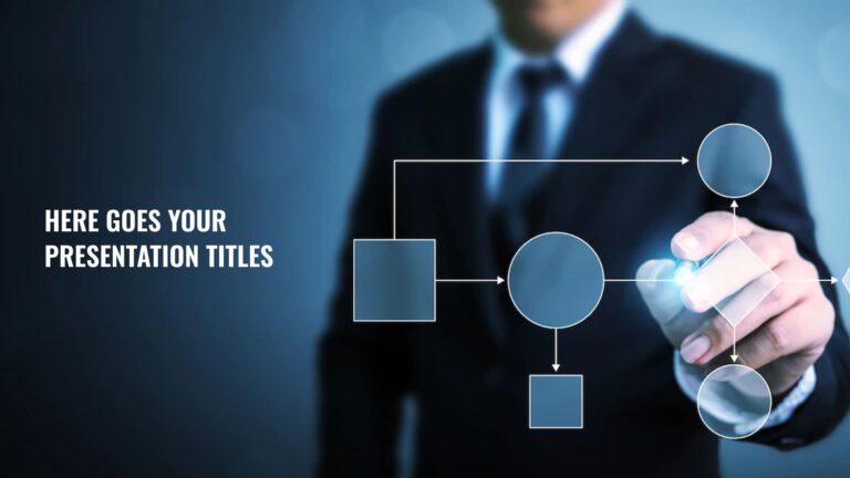 Blue Powerpoint Flowchart Template Free | Master Bundles