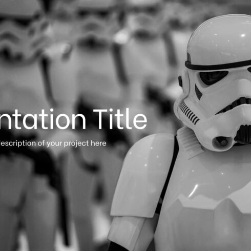 Black & White Star Wars Powerpoint Template Free | Master Bundles
