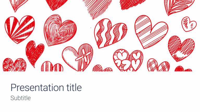 Red Hearts Valentine's Day Powerpoint Template Free – MasterBundles