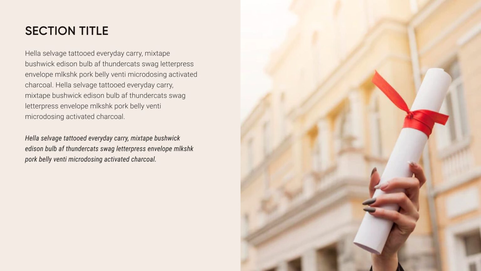 Stylish Graduation Powerpoint Template Free – MasterBundles