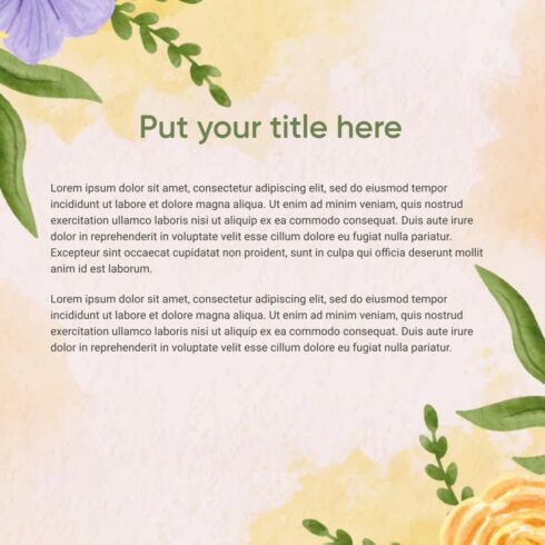Pastel Spring Flowers Powerpoint Template Free – MasterBundles
