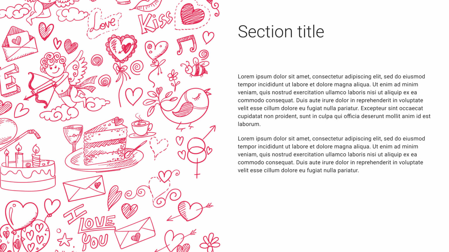 Red Hearts Valentine's Day Powerpoint Template Free – MasterBundles