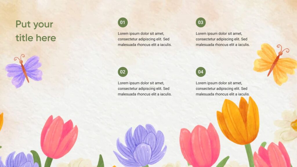 Pastel Spring Flowers Powerpoint Template Free – MasterBundles