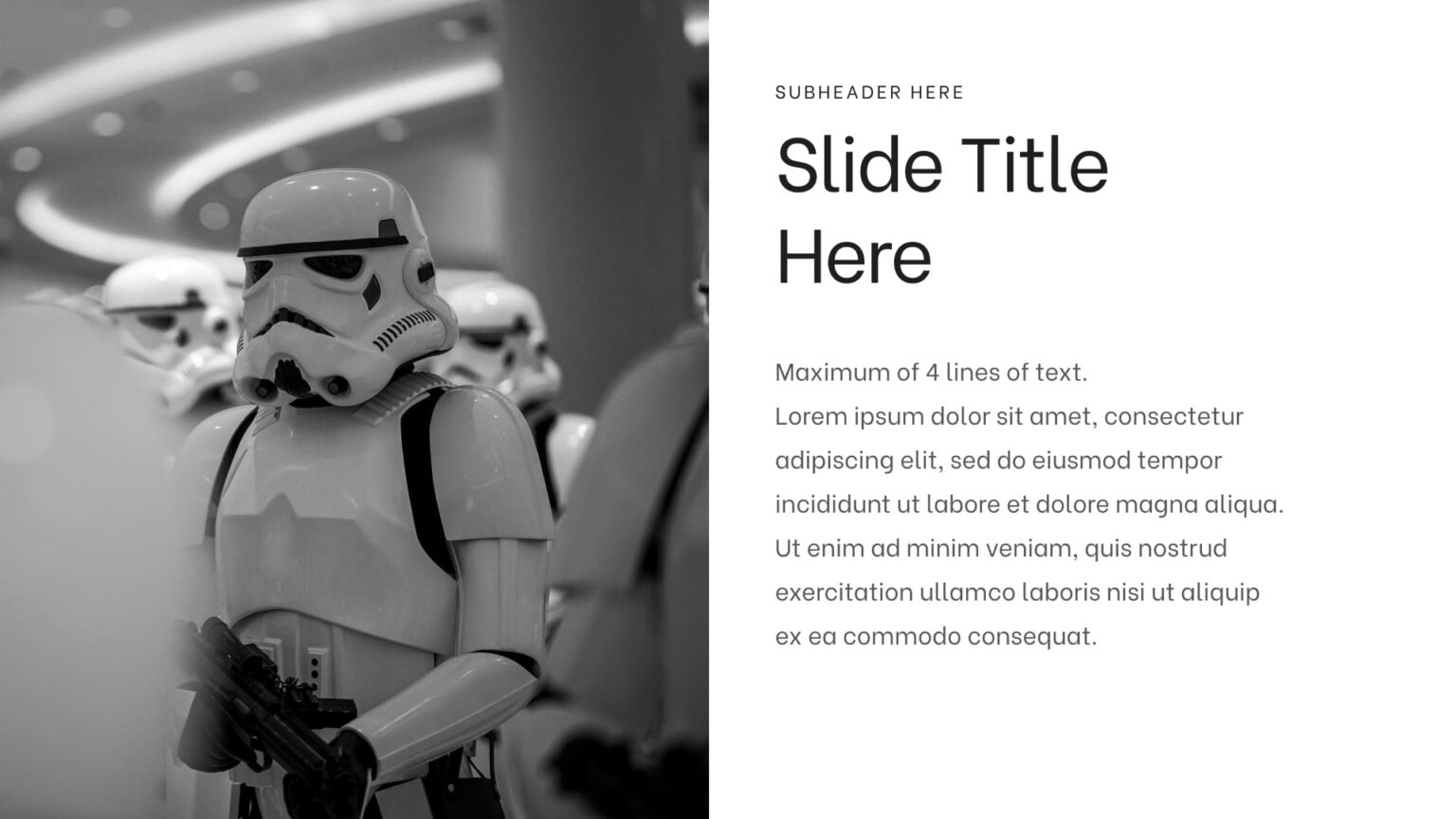 Black & White Star Wars Powerpoint Template Free – MasterBundles
