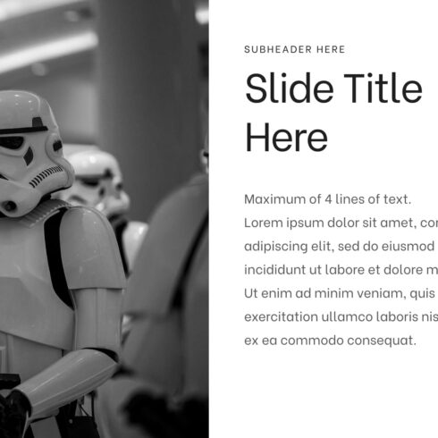 Black & White Star Wars Powerpoint Template Free | MasterBundles