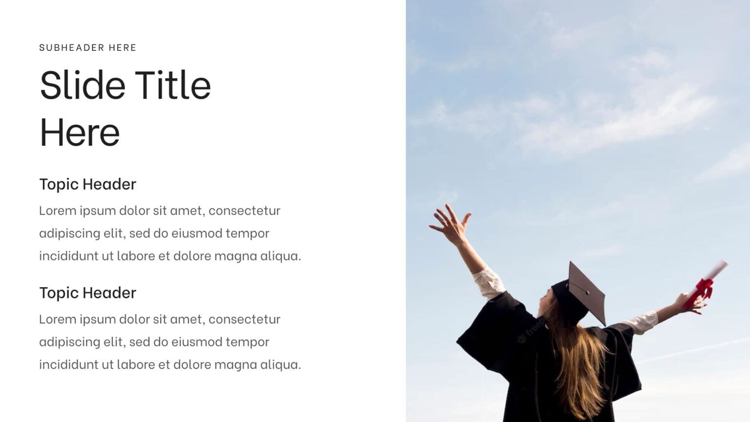 Free Modern Graduation Powerpoint Template – MasterBundles