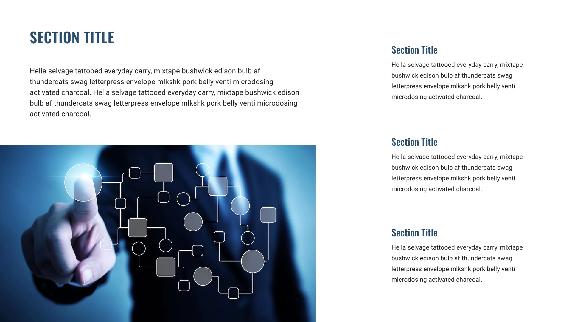 Blue Powerpoint Flowchart Template Free | Master Bundles