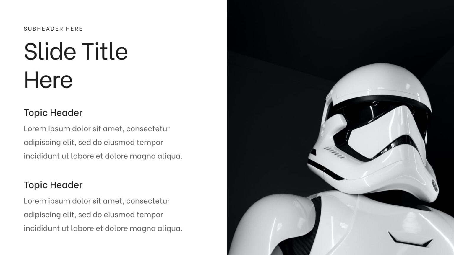 Black & White Star Wars Powerpoint Template Free – MasterBundles