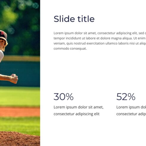 Free Baseball Powerpoint Template Light Style | Master Bundles