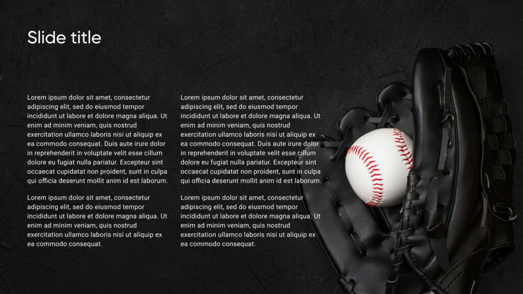 Free Dark Style Baseball Powerpoint Template – MasterBundles