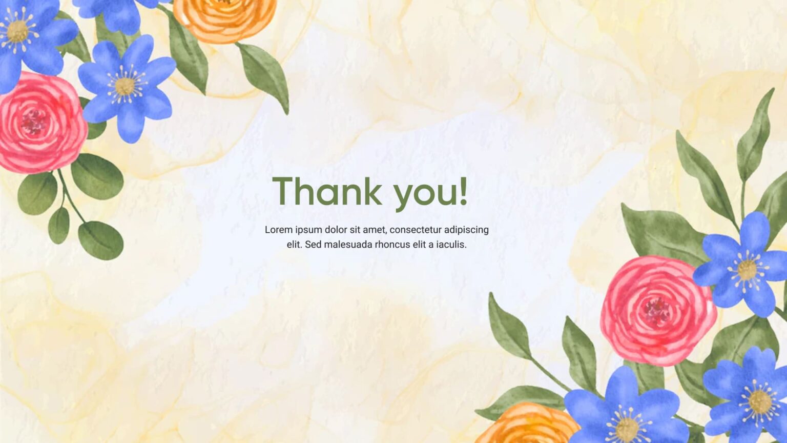 Pastel Spring Flowers Powerpoint Template Free – MasterBundles