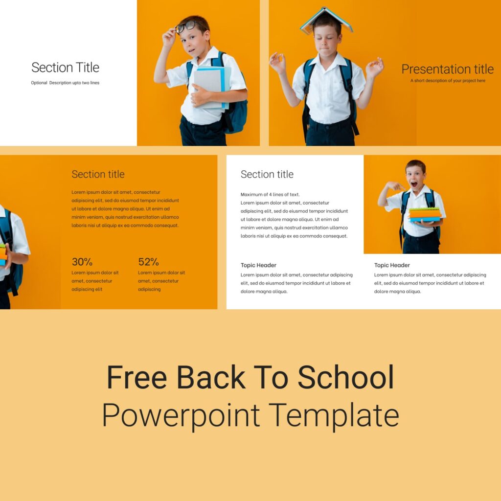 Free Yellow Back To School Powerpoint Template – MasterBundles