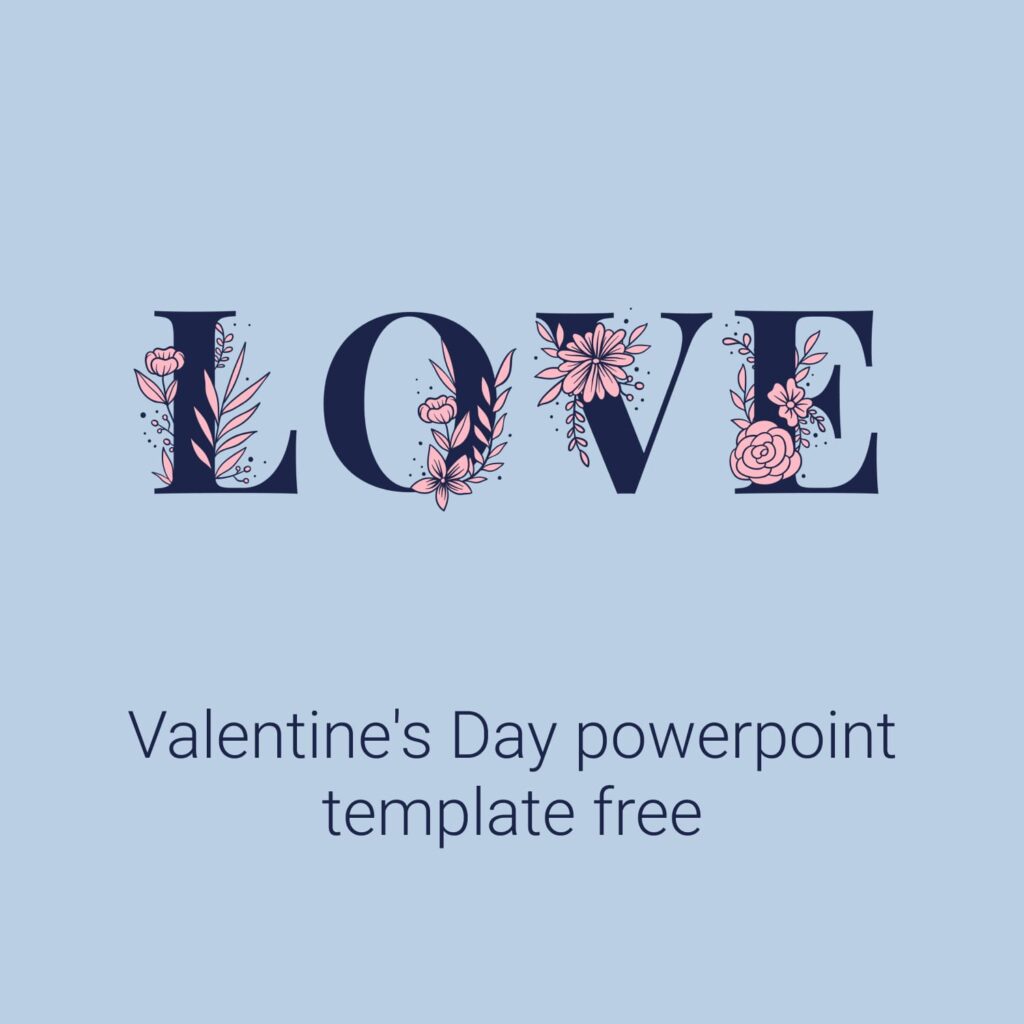 Blue Valentine's Day Powerpoint Template Free – MasterBundles