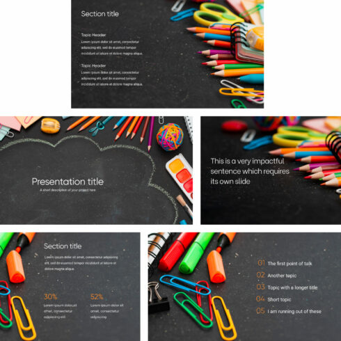Free Dark Back To School Powerpoint Template – MasterBundles