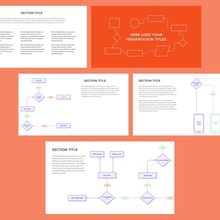 Free Orange Powerpoint Flowchart Template – MasterBundles