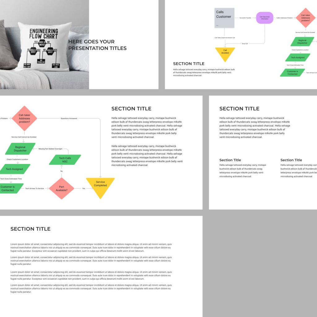 Minimal Powerpoint Flowchart Template Free – MasterBundles